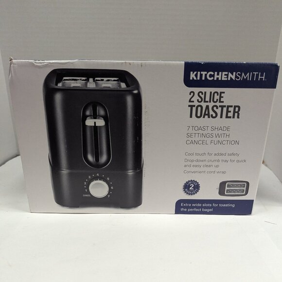 Kitchensmith | Kitchen | Kitchensmith By Bella 2 Slice Toaster Black ...